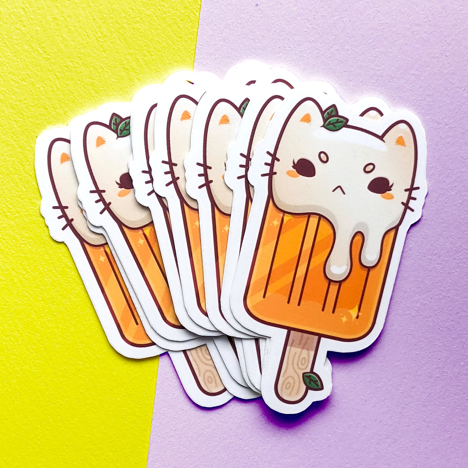 Cat Popsicle Sticker Catsicle - Etsy UK