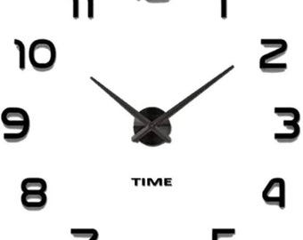 Frameless Wall Clock | Etsy