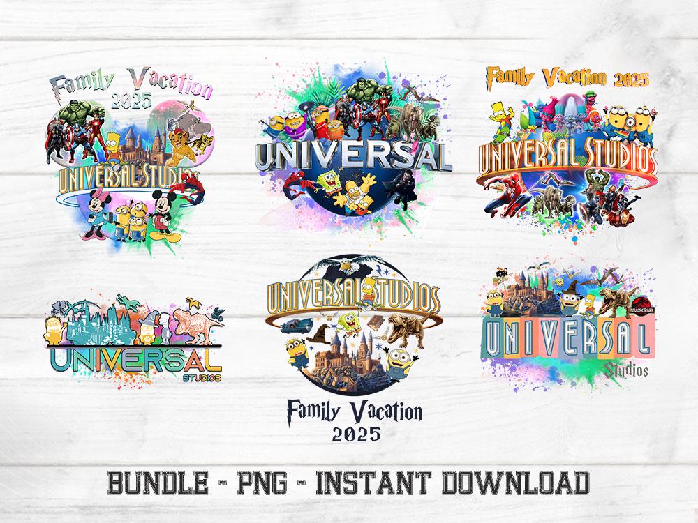 Bundle Universal Studio 2025 Png, 2025 Family Trip Png, Universal ...