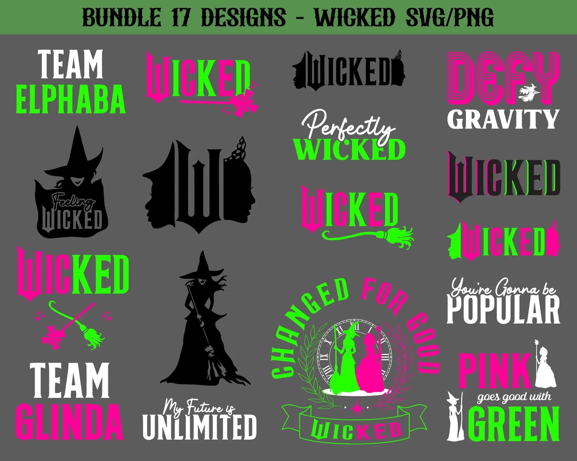 Wicked Movie Svg Png, Wicked PNG, Wicked Vinyl, Wicked Cricut, Witches ...