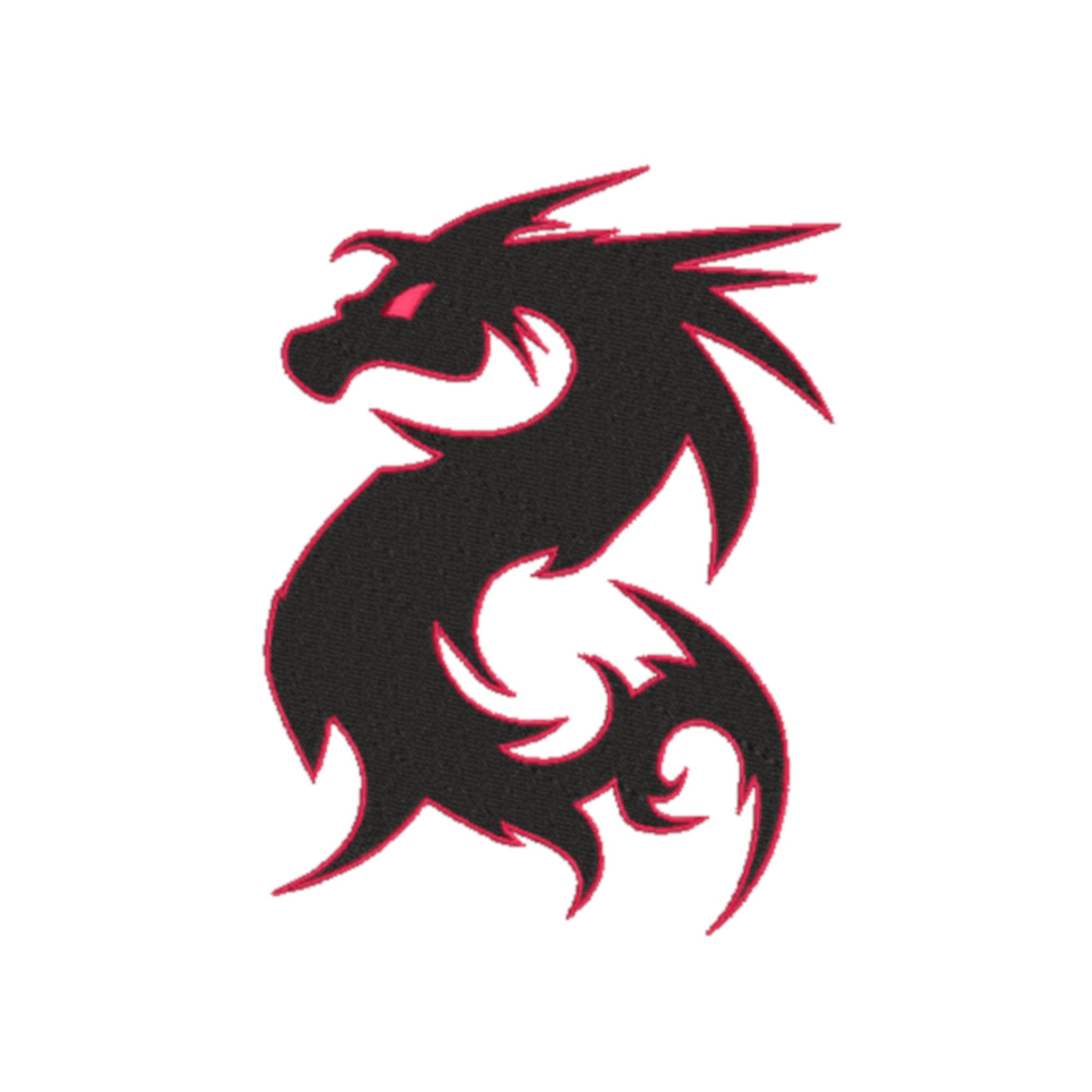 Red Dragon Machine Embroidery Design. Multiple Sizes | Etsy
