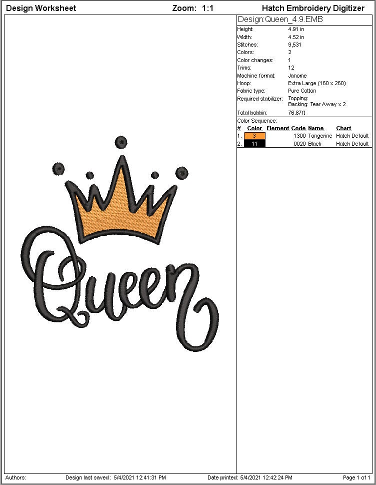 Queen Machine Embroidery Design. Multiple Sizes - Etsy