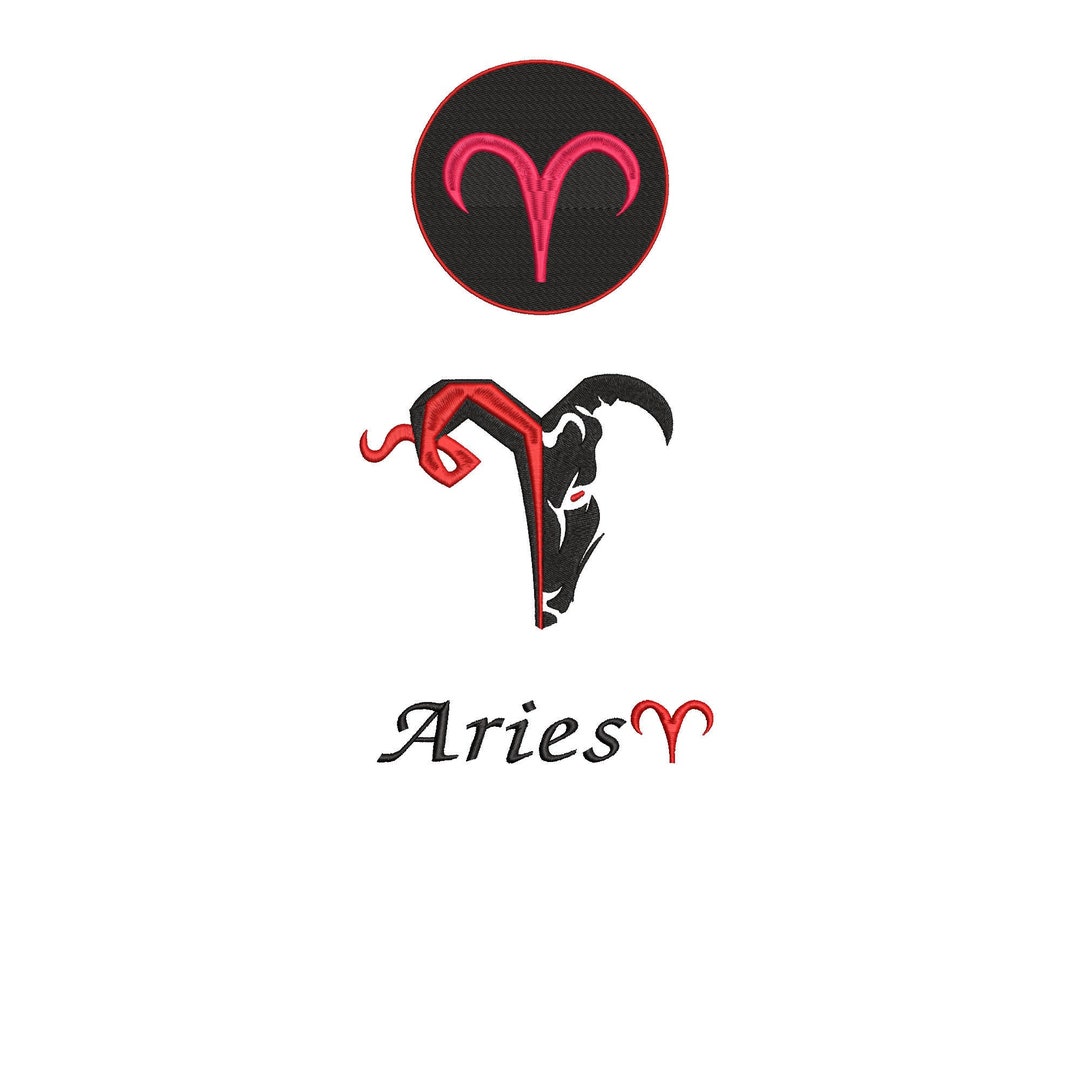 Aries Zodiac Sign [BUNDLE] Machine Embroidery Design. Multiple Sizes - Etsy