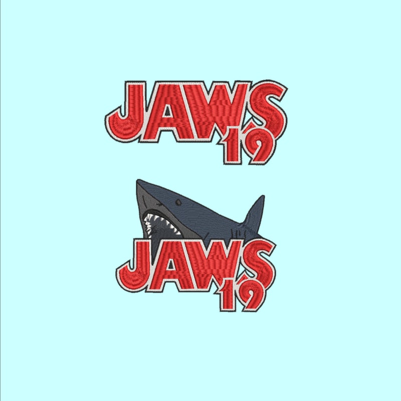 Jaws Embroidery - Etsy