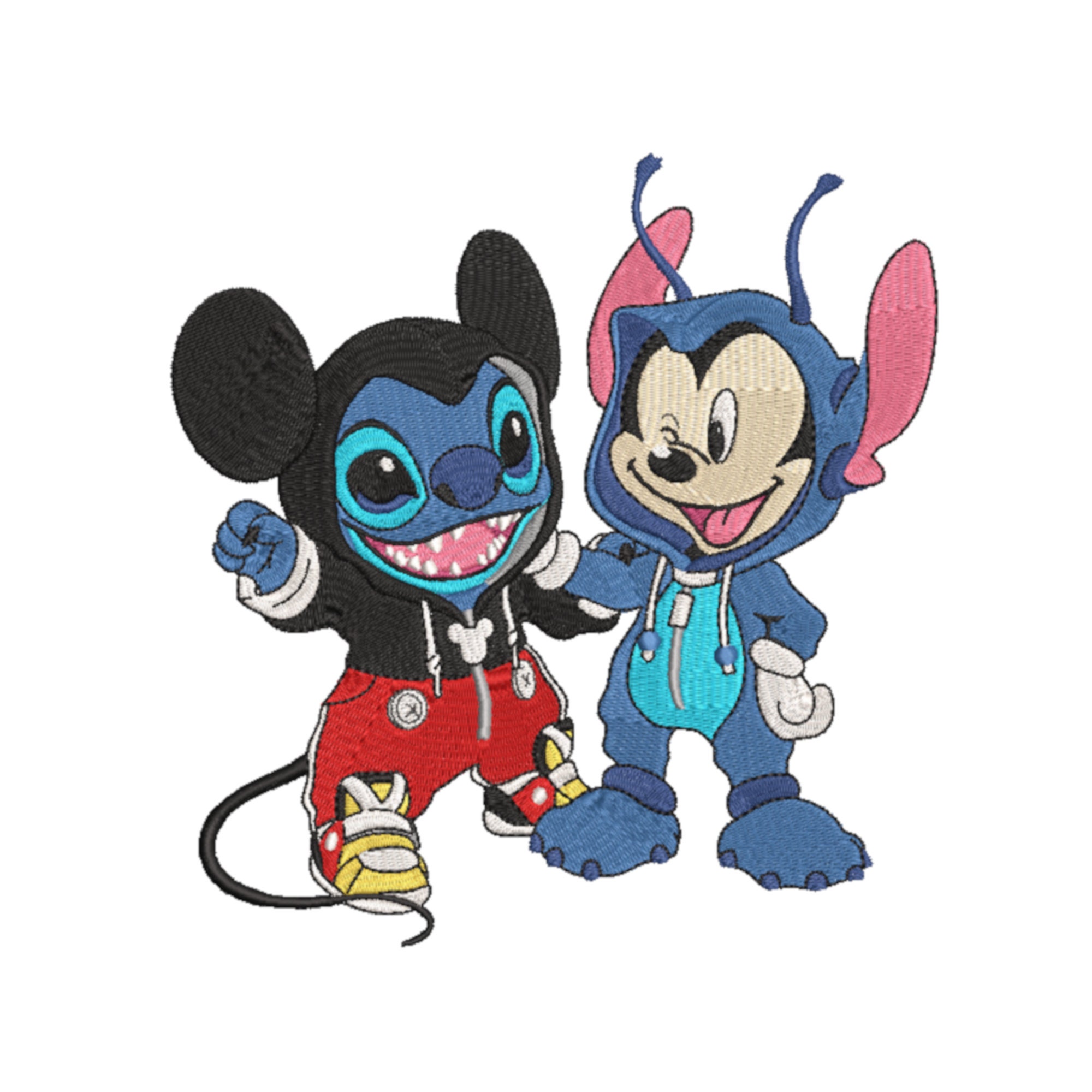 Lilo/stitch Mickey Mouse Costumes Machine Embroidery Design. Multiple ...