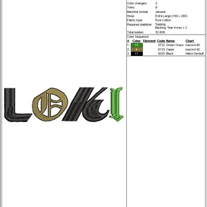 Loki God of Mischief [BUNDLE] Inspired Machine Embroidery Design ...