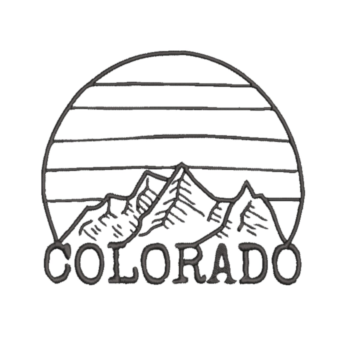 Colorado Mountain Machine Embroidery Design. Multiple Sizes - Etsy