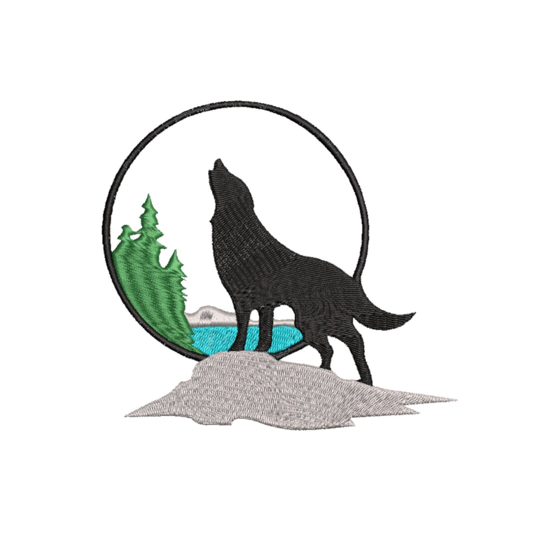 Howling Wolf Machine Embroidery Design. Multiple Sizes - Etsy