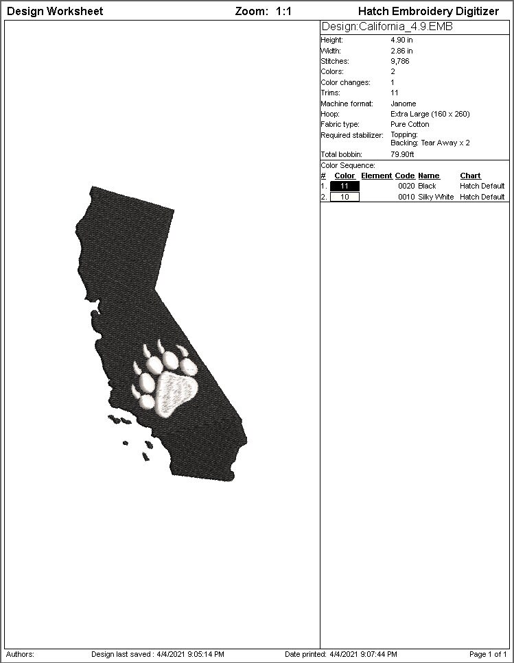 California U.S. State Machine Embroidery Design. Multiple - Etsy