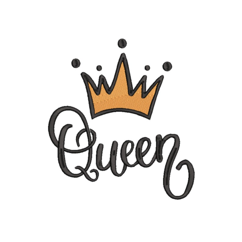 Queen Machine Embroidery Design. Multiple Sizes - Etsy