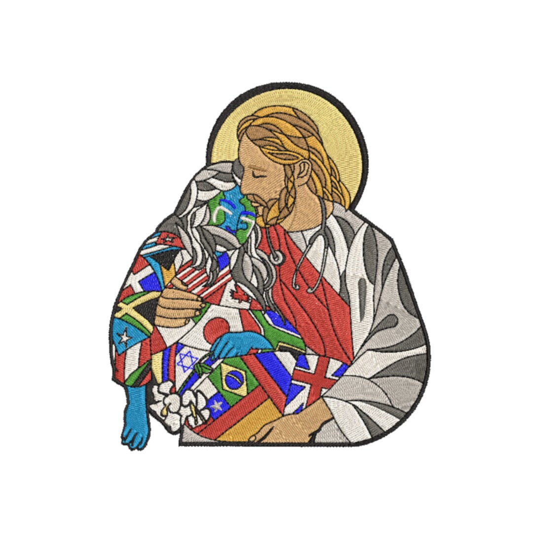 God and Earth Machine Embroidery Design. Multiple Sizes - Etsy
