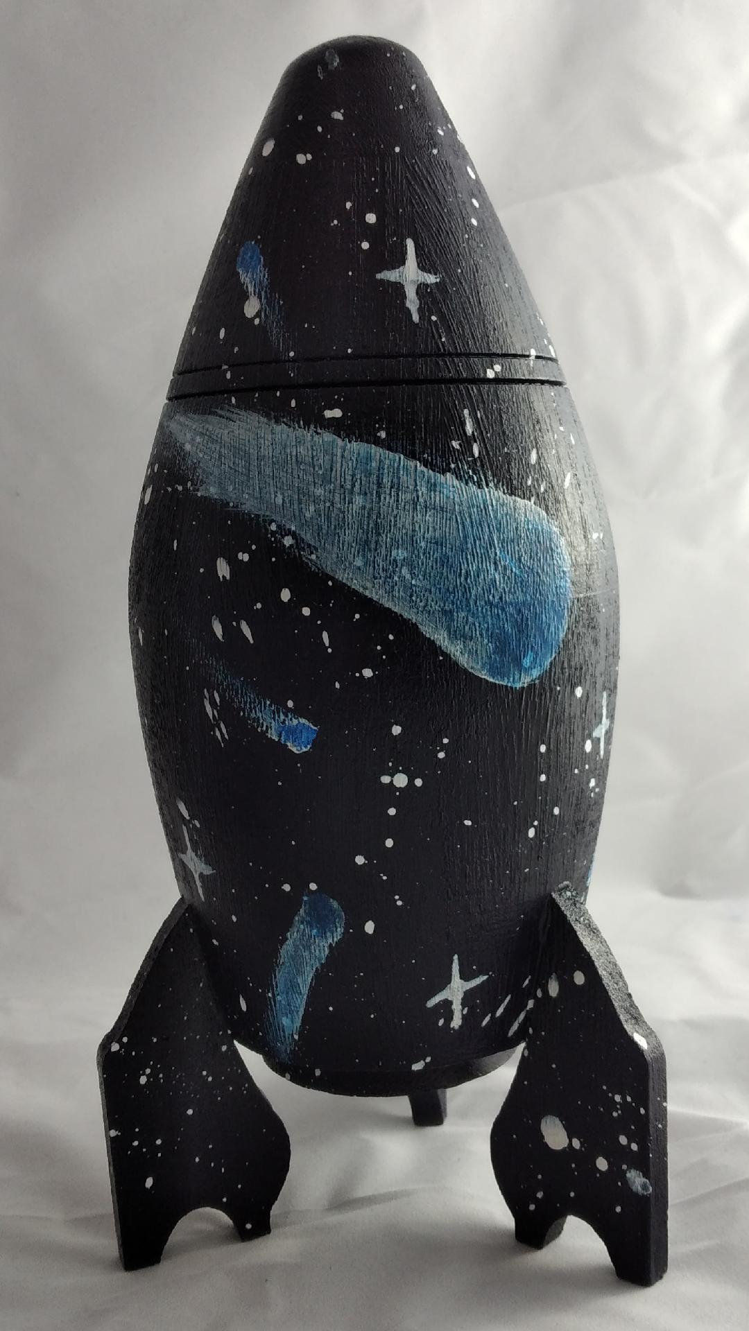 Asteroid Rocket Ship Birdhouse-style Miniature - Etsy