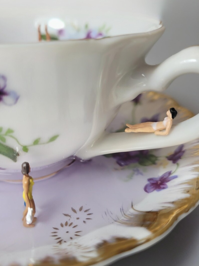 Blackberry Teacup Pool Miniature Art - Etsy