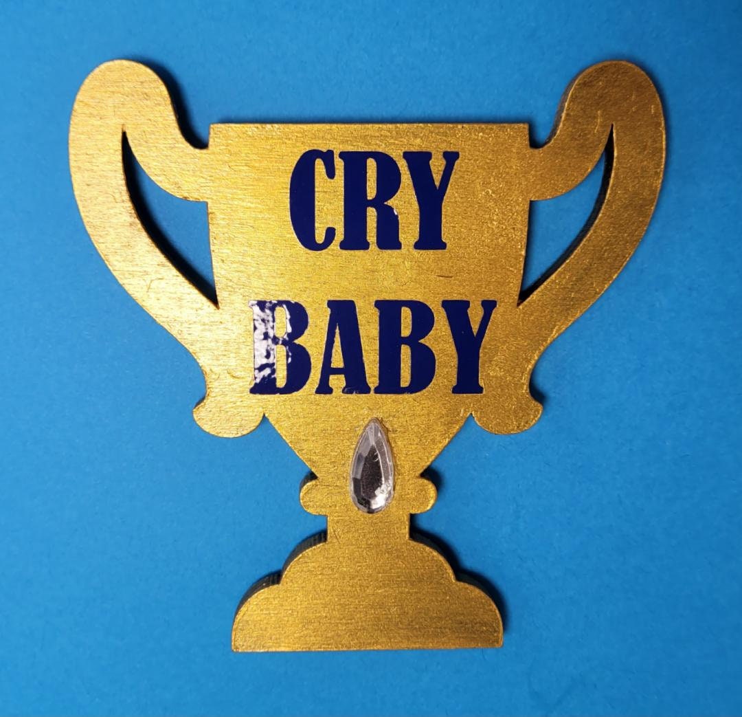 Cry Baby Trophy Wooden Magnet - Etsy