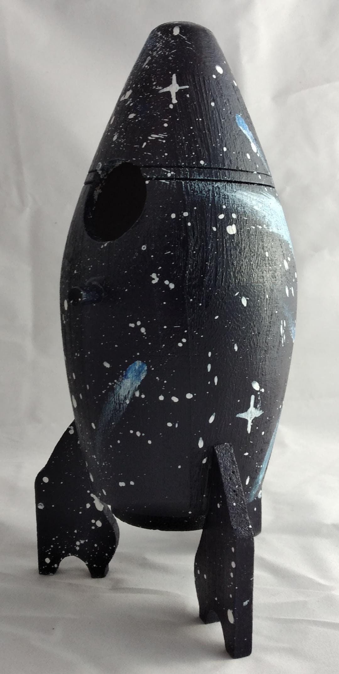 Asteroid Rocket Ship Birdhouse-style Miniature - Etsy