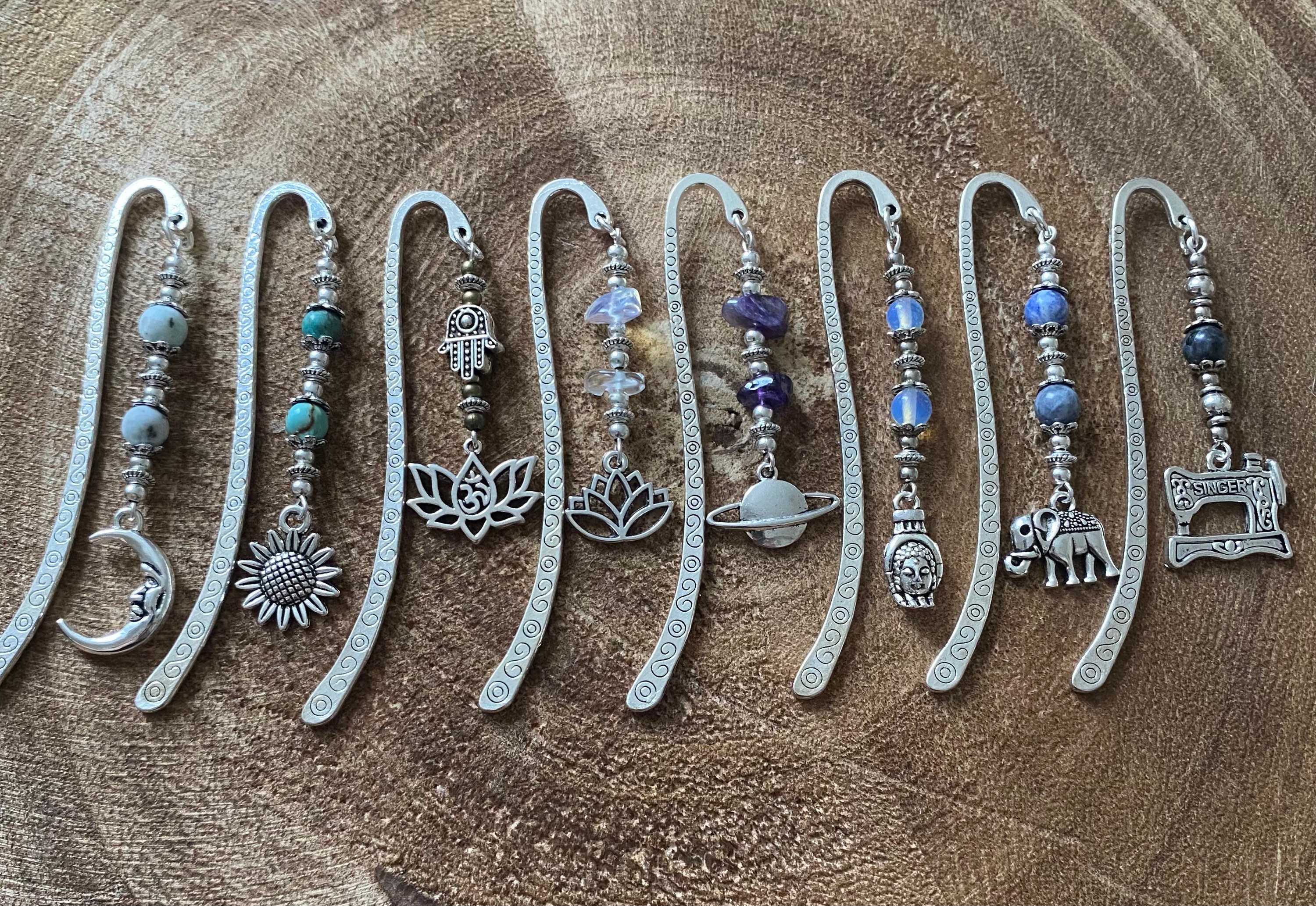 Crystal Bookmarks Hand Made to Order. Charm Options Elephant - Etsy UK