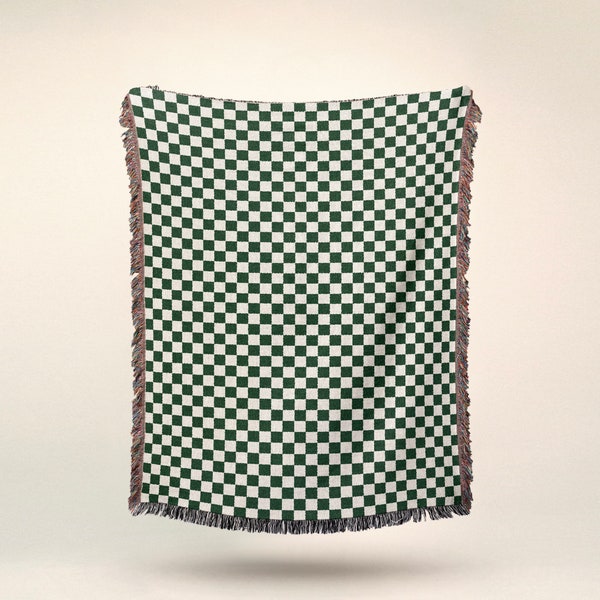 Green and White Checkered Bedding - Etsy