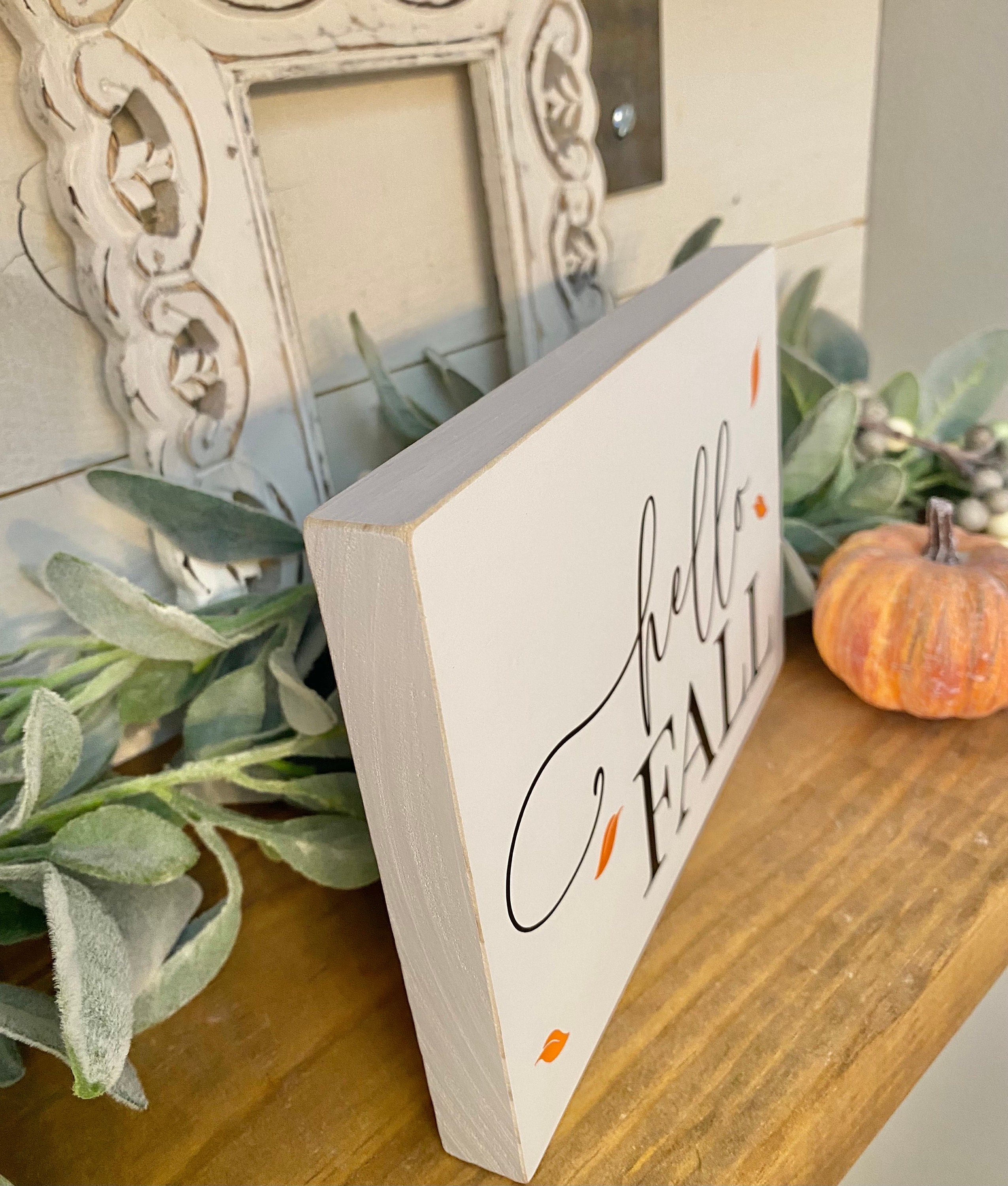 Hello Fall Sign Fall Wood Sign Welcome Fall Sign Halloween - Etsy