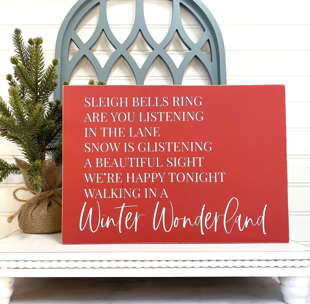 Walking in a Winter Wonderland Sign, Wooden Christmas Sign, Holiday ...