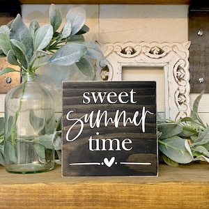 Sweet Summer Time Wood Sign, Summer Sign, Shelf Sitter, Summertime ...