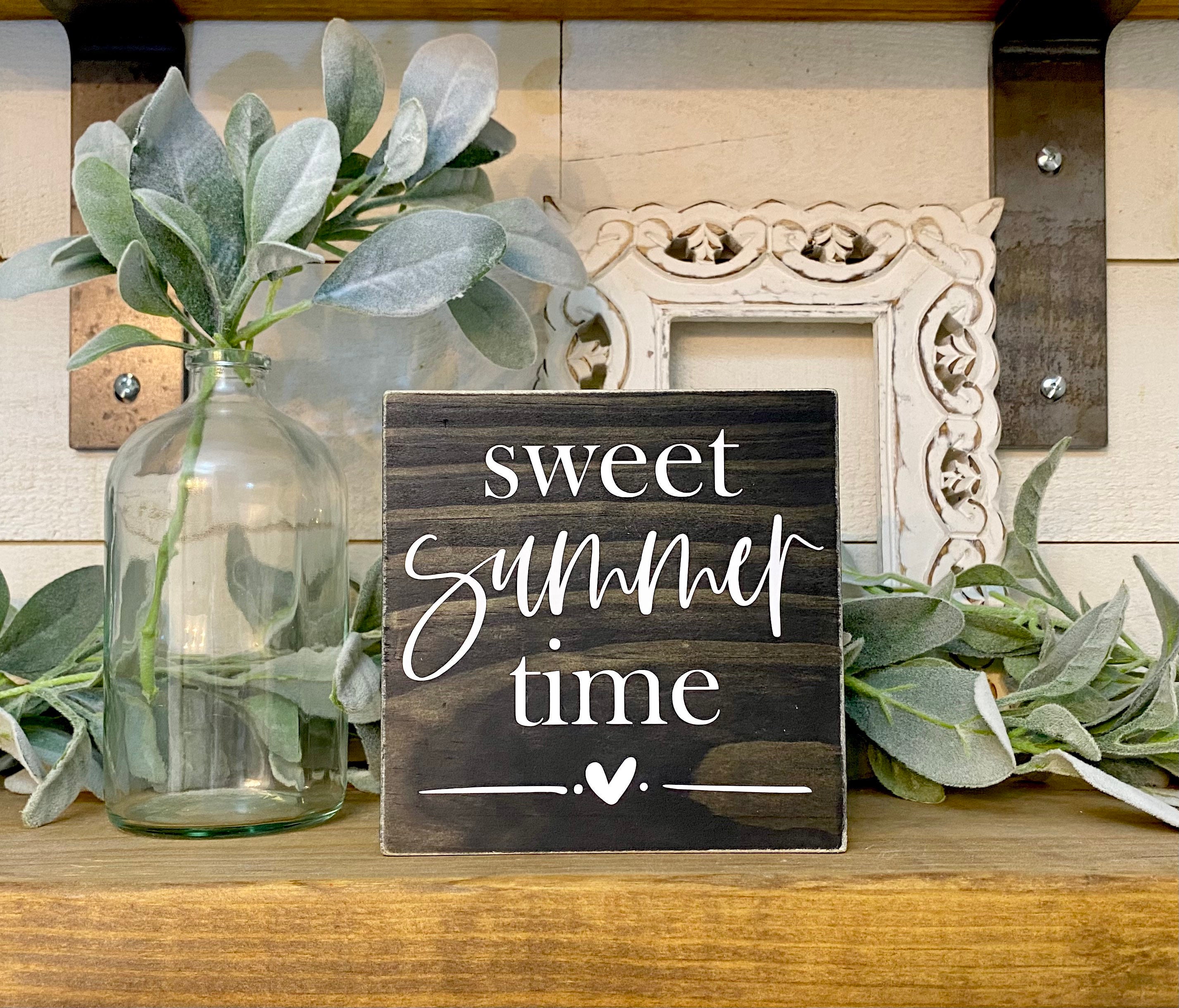 Sweet Summer Time Wood Sign, Summer Sign, Shelf Sitter, Summertime ...