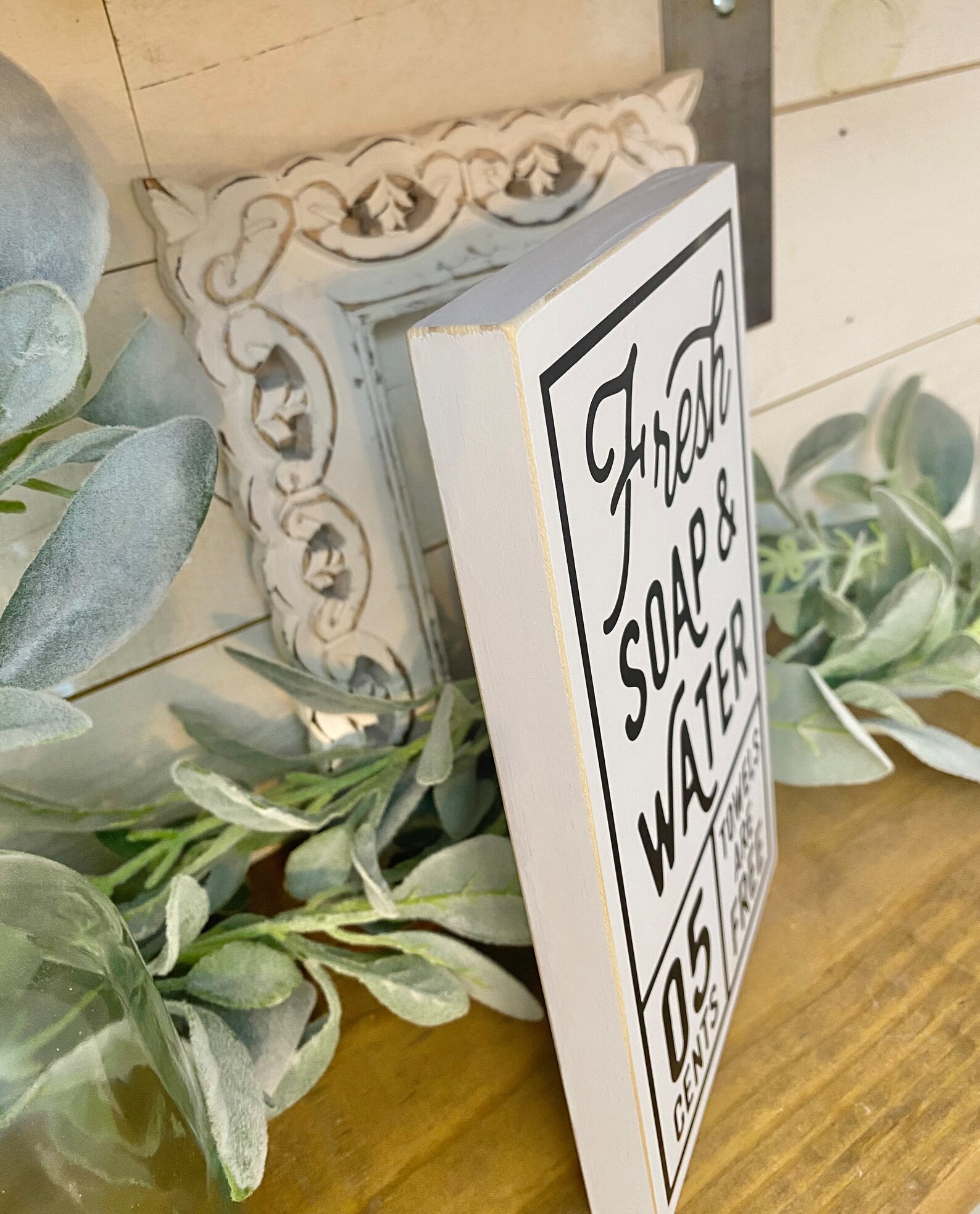 Fresh Soap and Water Sign Wooden Bathroom Sign - Etsy