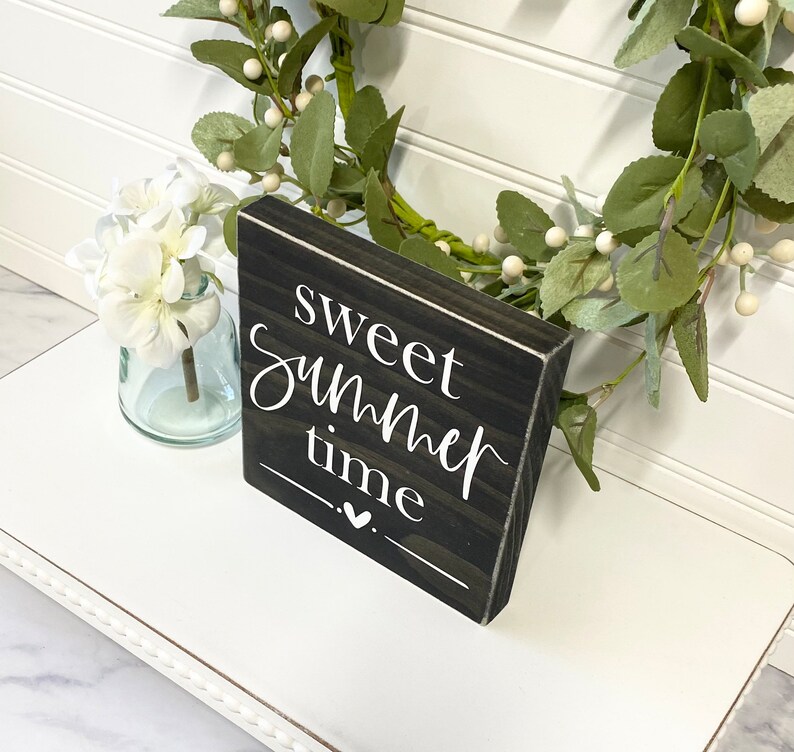 Sweet Summer Time Wood Sign, Summer Sign, Shelf Sitter, Summertime ...