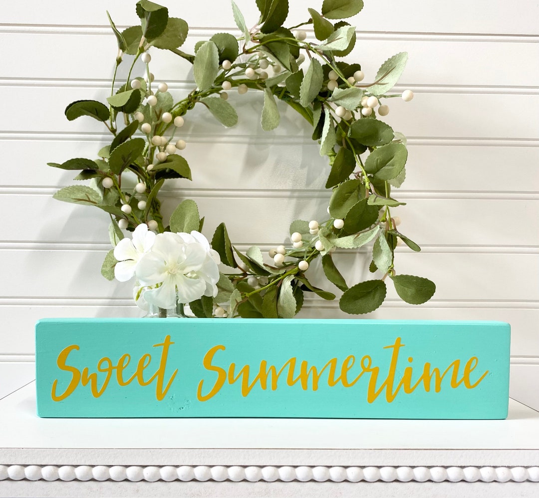 Sweet Summertime Sign, Summer Decor, Modern Farmhouse Sign, Wood Summer ...