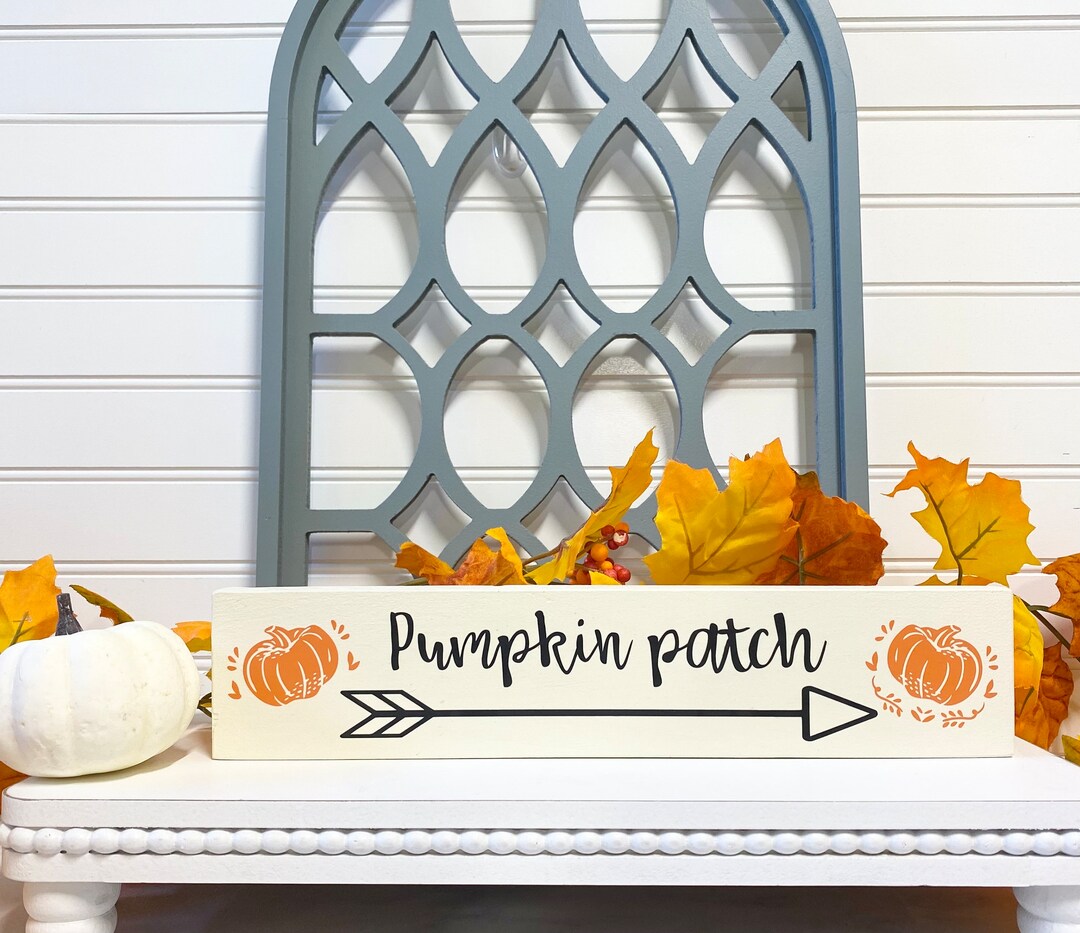 Pumpkin Patch Sign, Pumpkin Wood Sign, Fall Shelf Sign, Farmhouse Fall ...