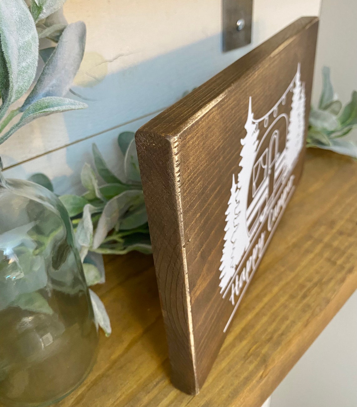 Happy Camper Sign Camper Wood Sign Rustic Camping Sign - Etsy