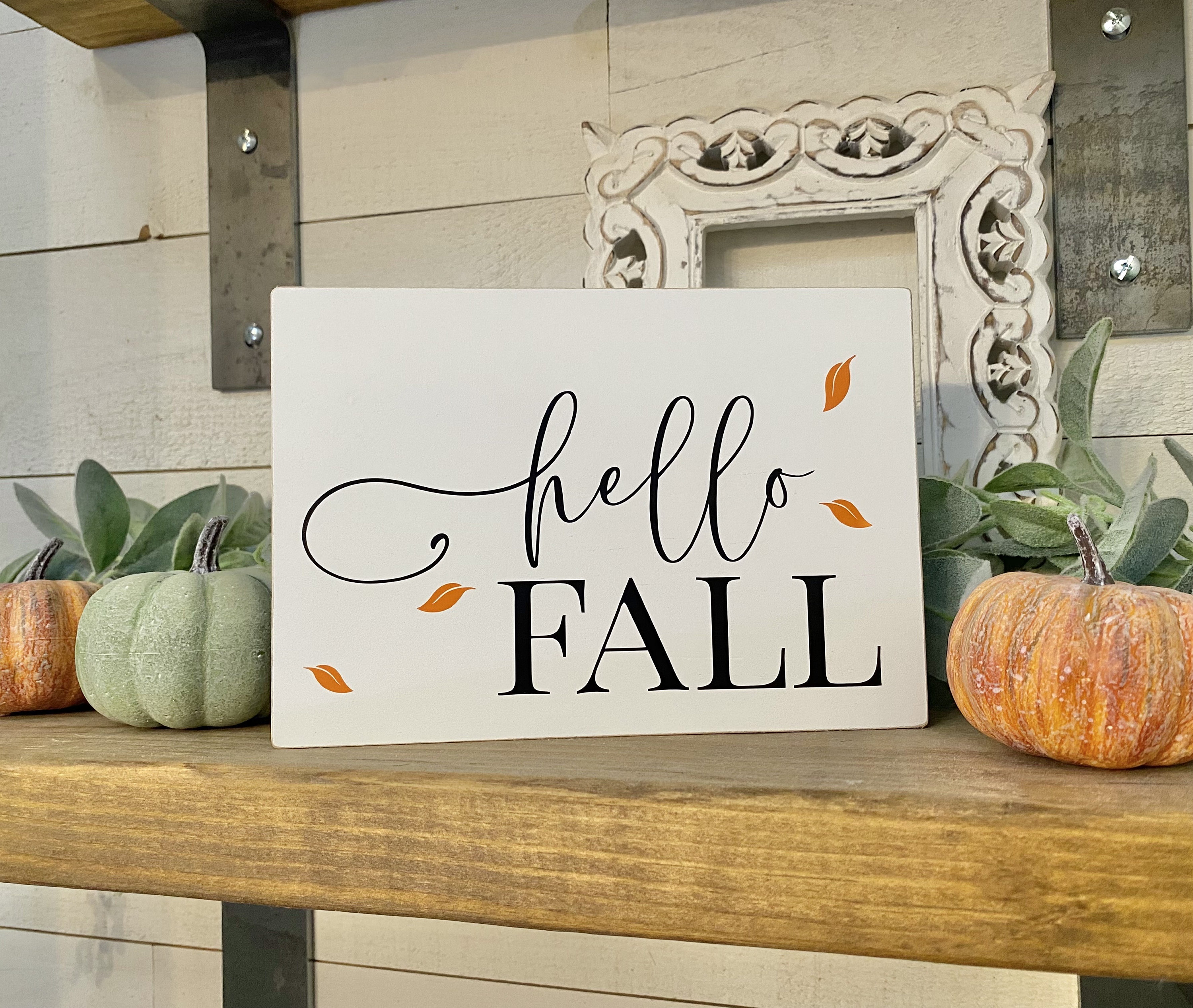 Hello Fall Sign Fall Wood Sign Welcome Fall Sign Halloween - Etsy