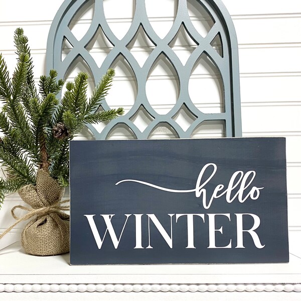 Wood Winter Sign - Etsy