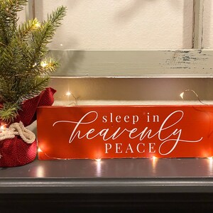 Sleep in Heavenly Peace Sign, Farmhouse Christmas Decor, Christmas Wood ...
