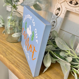 Welcome to Our Carrot Patch Sign, Easter Home Decor, Spring Wood Sign ...