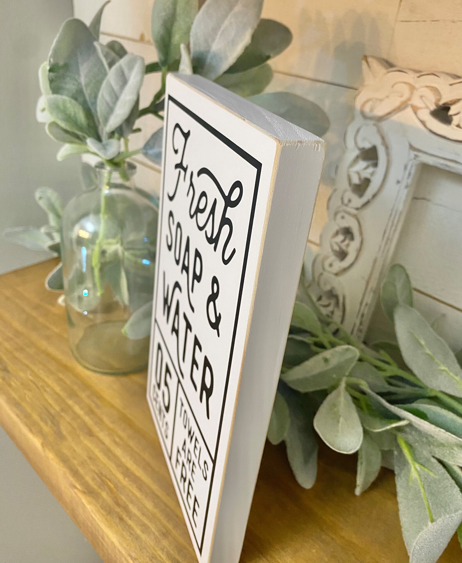 Fresh Soap and Water Sign Wooden Bathroom Sign - Etsy