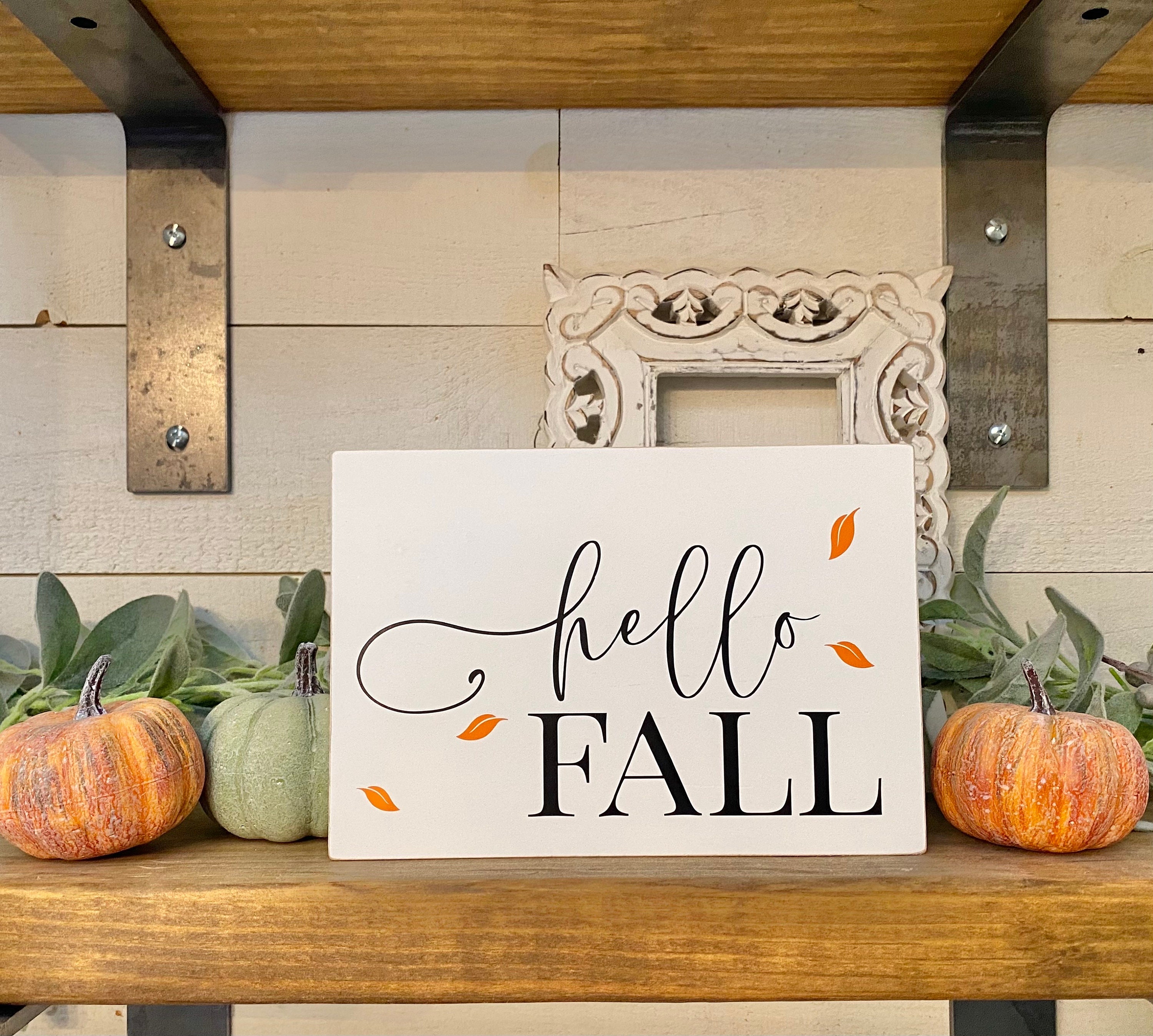 Hello Fall Sign Fall Wood Sign Welcome Fall Sign Halloween - Etsy