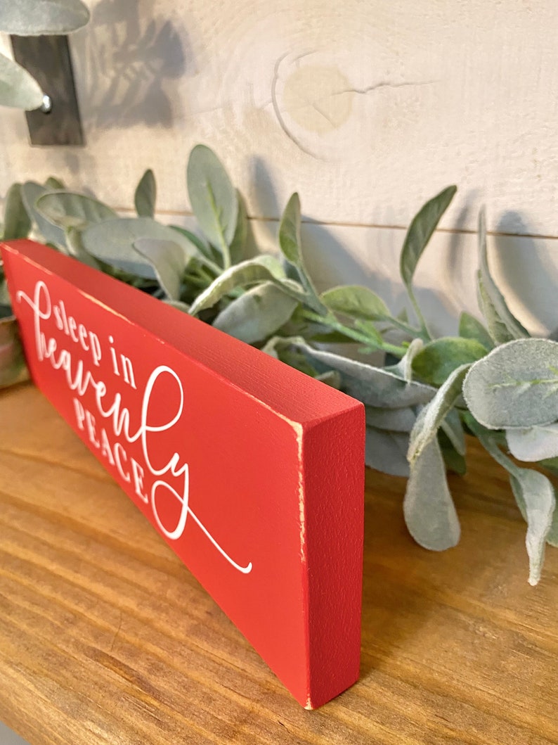 Sleep in Heavenly Peace Sign Farmhouse Christmas Decor - Etsy