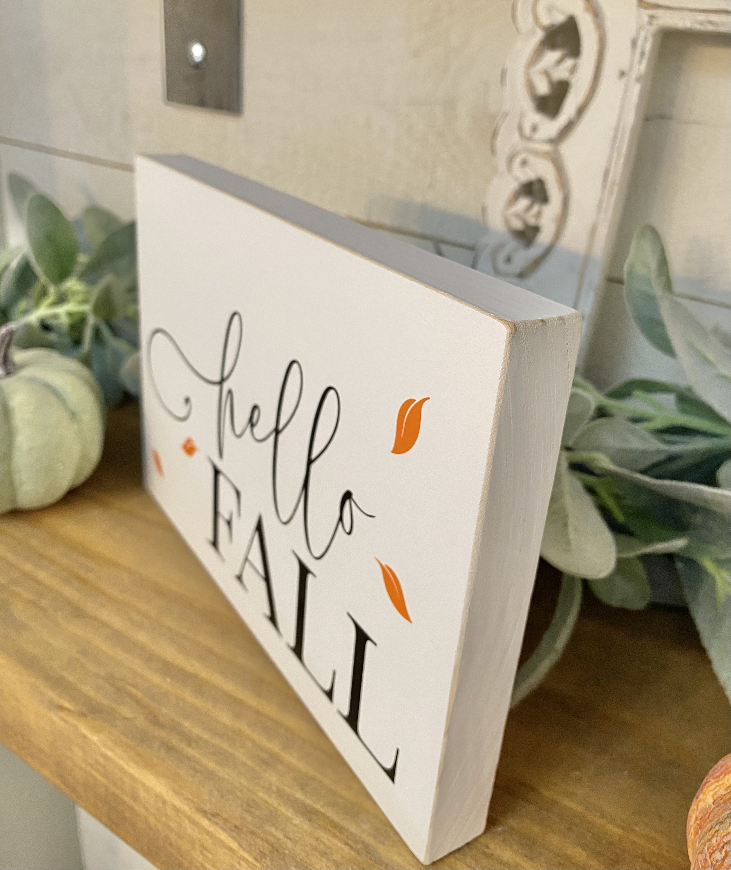 Hello Fall Sign Fall Wood Sign Welcome Fall Sign Halloween - Etsy