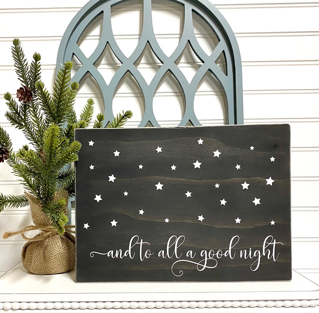 And to All a Good Night Sign, Wood Christmas Sign, Farmhouse Christmas ...