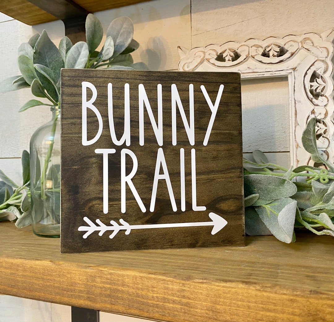 Bunny Trail Arrow Sign Wooden Easter Sign Farmhouse Easter - Etsy