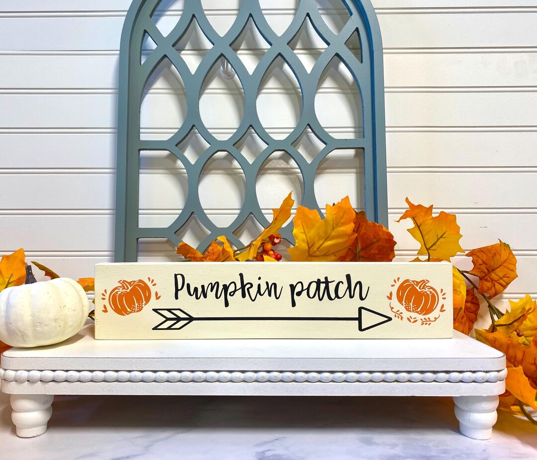 Pumpkin Patch Sign, Pumpkin Wood Sign, Fall Shelf Sign, Farmhouse Fall ...
