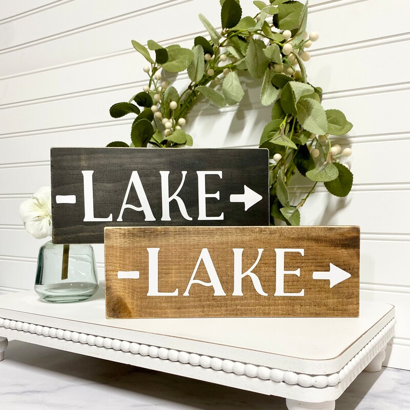 Lake Sign With Arrow - Etsy