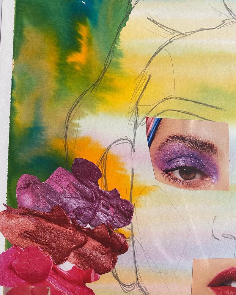 Art & Collectibles Collage on watercolor on A3 paper Paper etna.com.pe