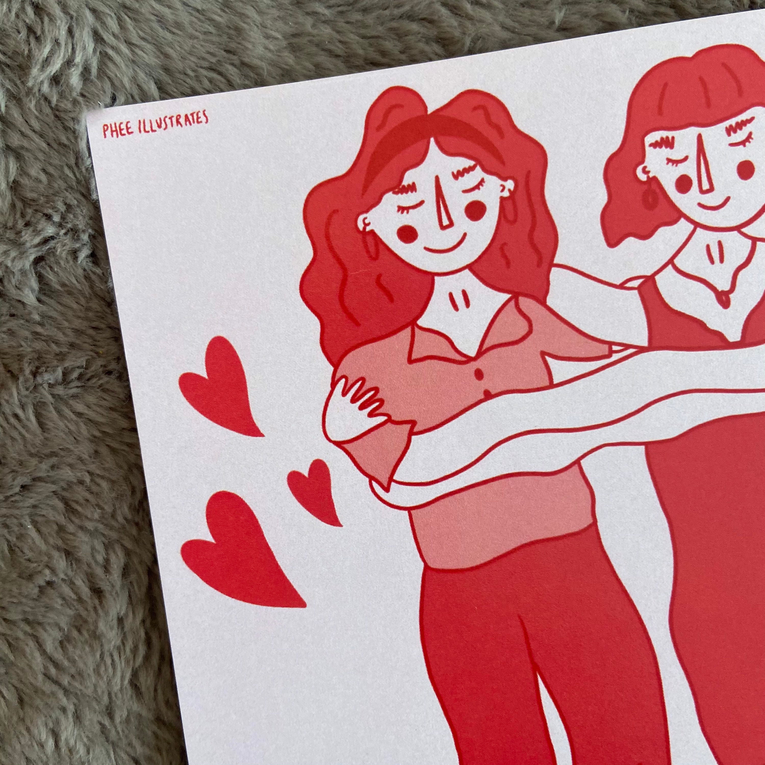 GAL PALS: Fine Art Print and Sticker - Etsy