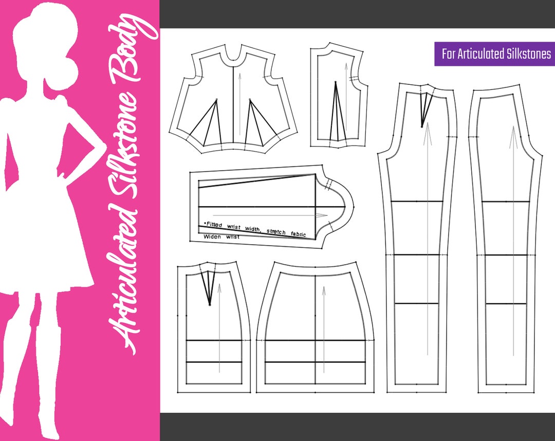 Barbie Articulated Silkstone the Basic Pattern Set Block Sloper ...