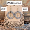 Hoop Earring Laser Cut File in SVG, AI, DXF, and Png. Digital File Only ...