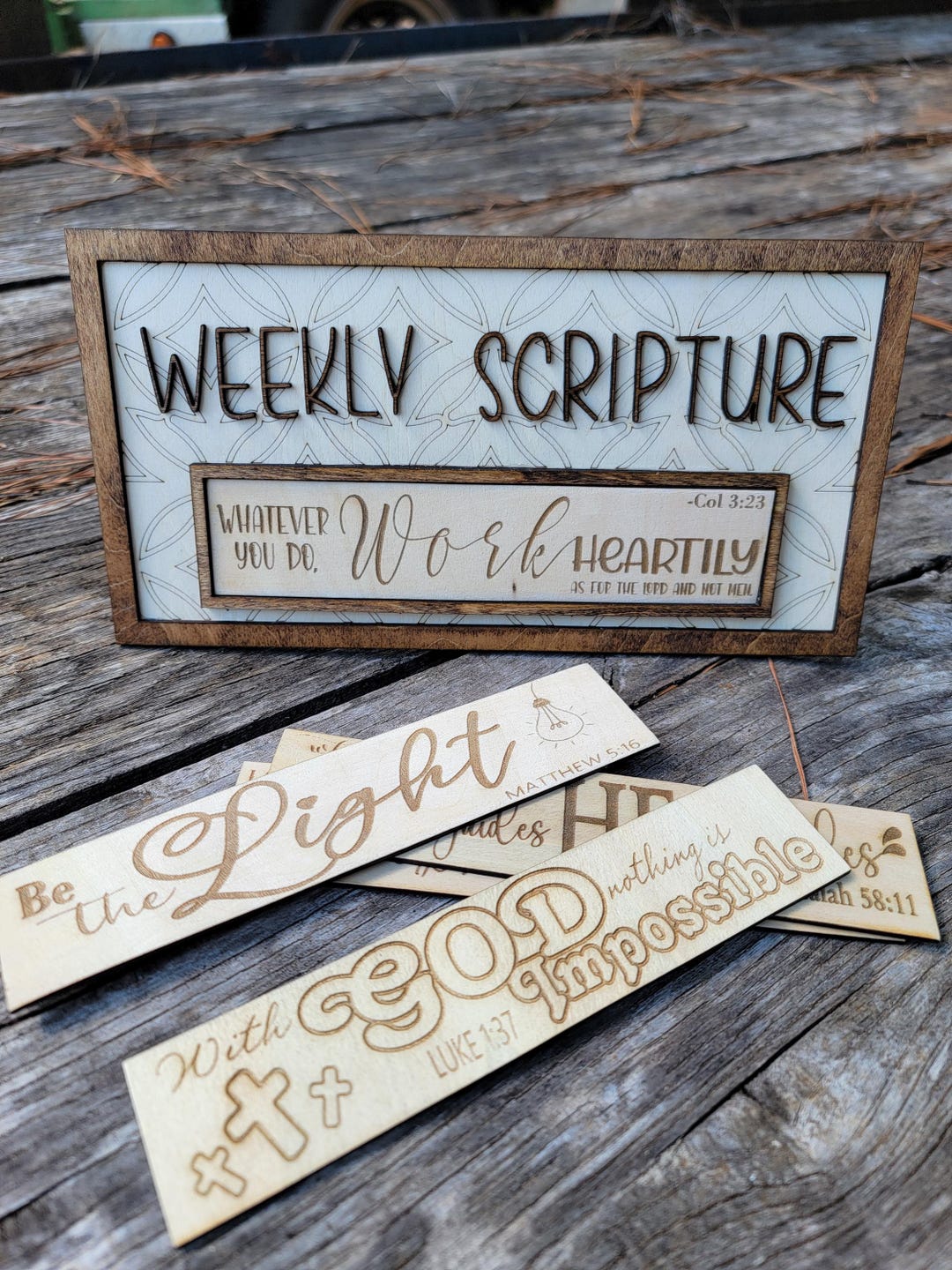 Digital Download Only | Weekly Scripture SVG | Laser Cutting File ...