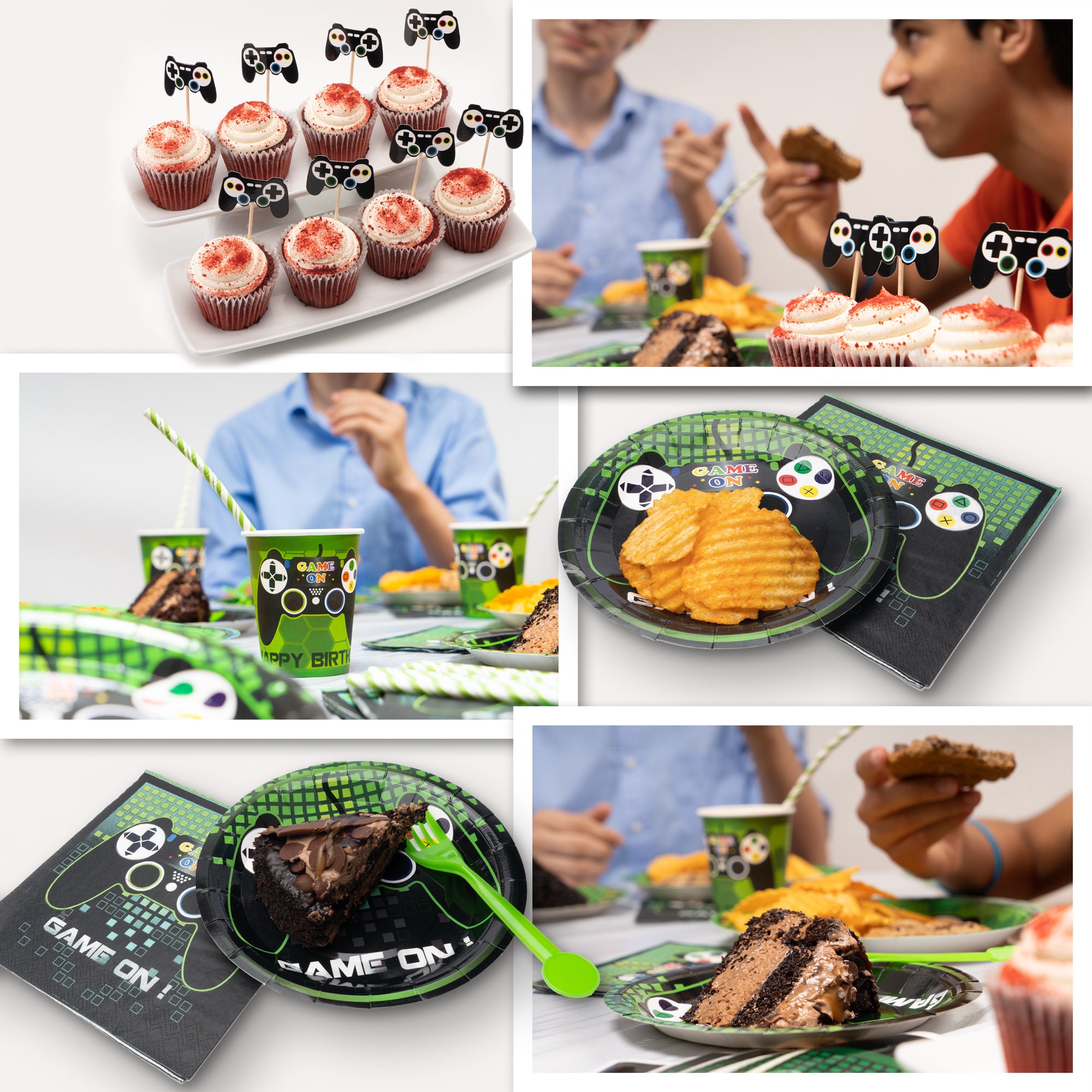 Video Game Birthday Party Kit - 225 Pcs Ultimate MEGA Bundle for 20 ...