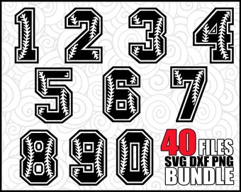 Baseball Numbers Png - Etsy
