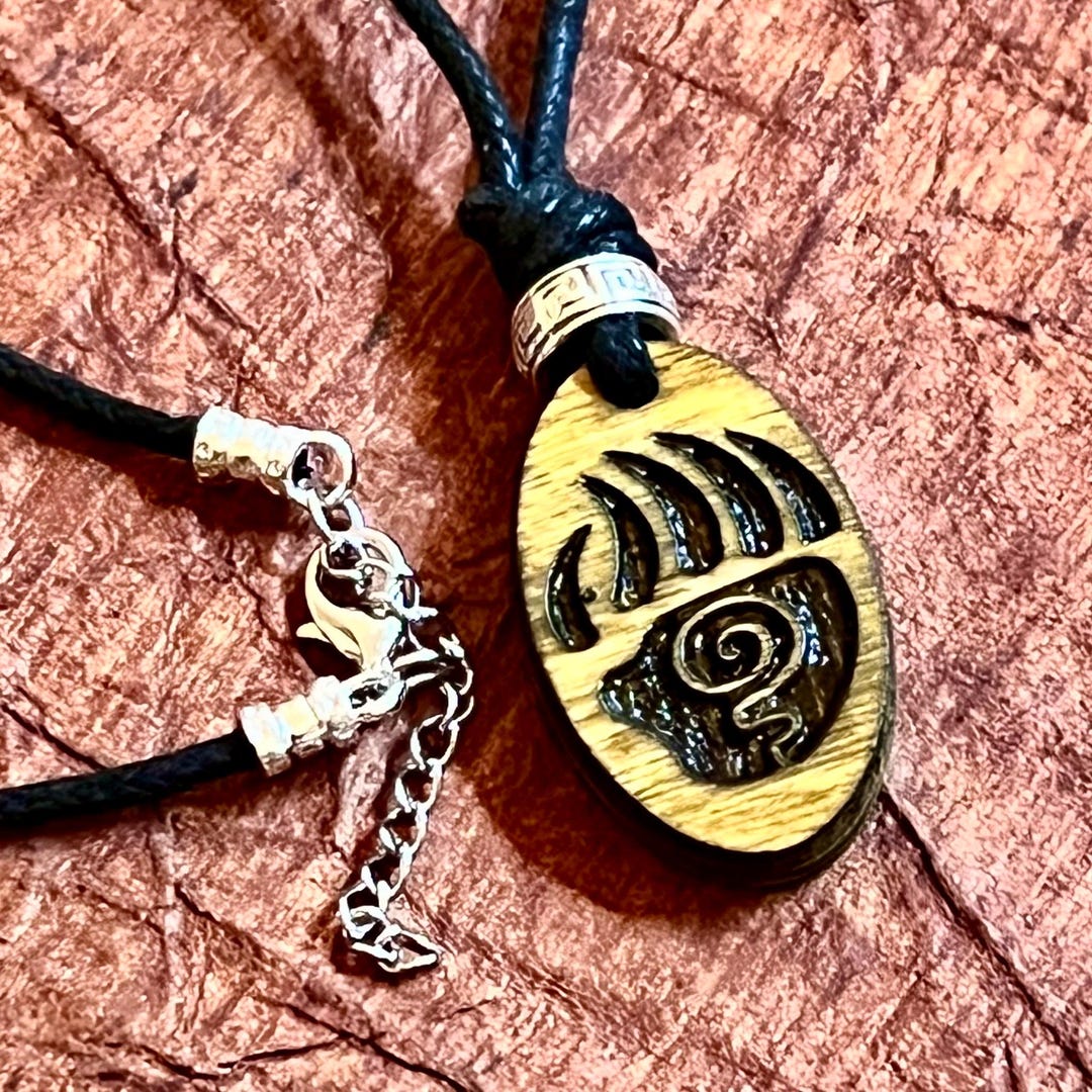 Bear Paw Native American Symbol for Courage and Bravery Wood Engraved ...